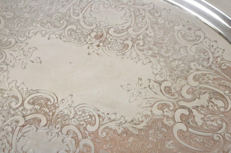 Vintage Rose Point by Wallace 24" Silver Plated Victorian Oval Platter ...