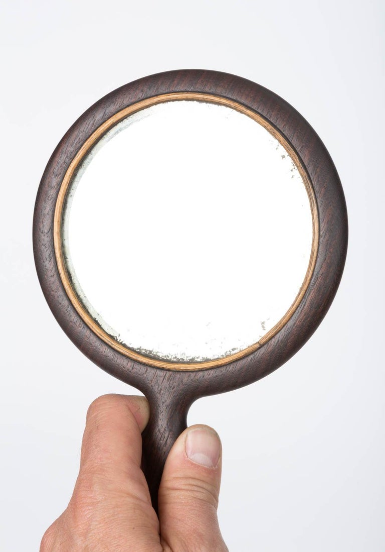 Vintage Rosewood Hand Mirror at 1stDibs