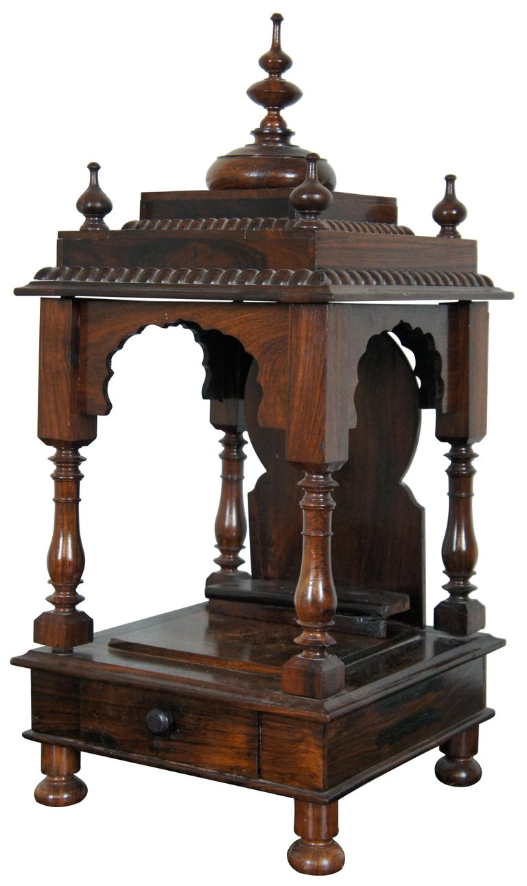 Vintage Rosewood Pavitra Pooja Mandir Home Temple Prayer Worship Altar ...