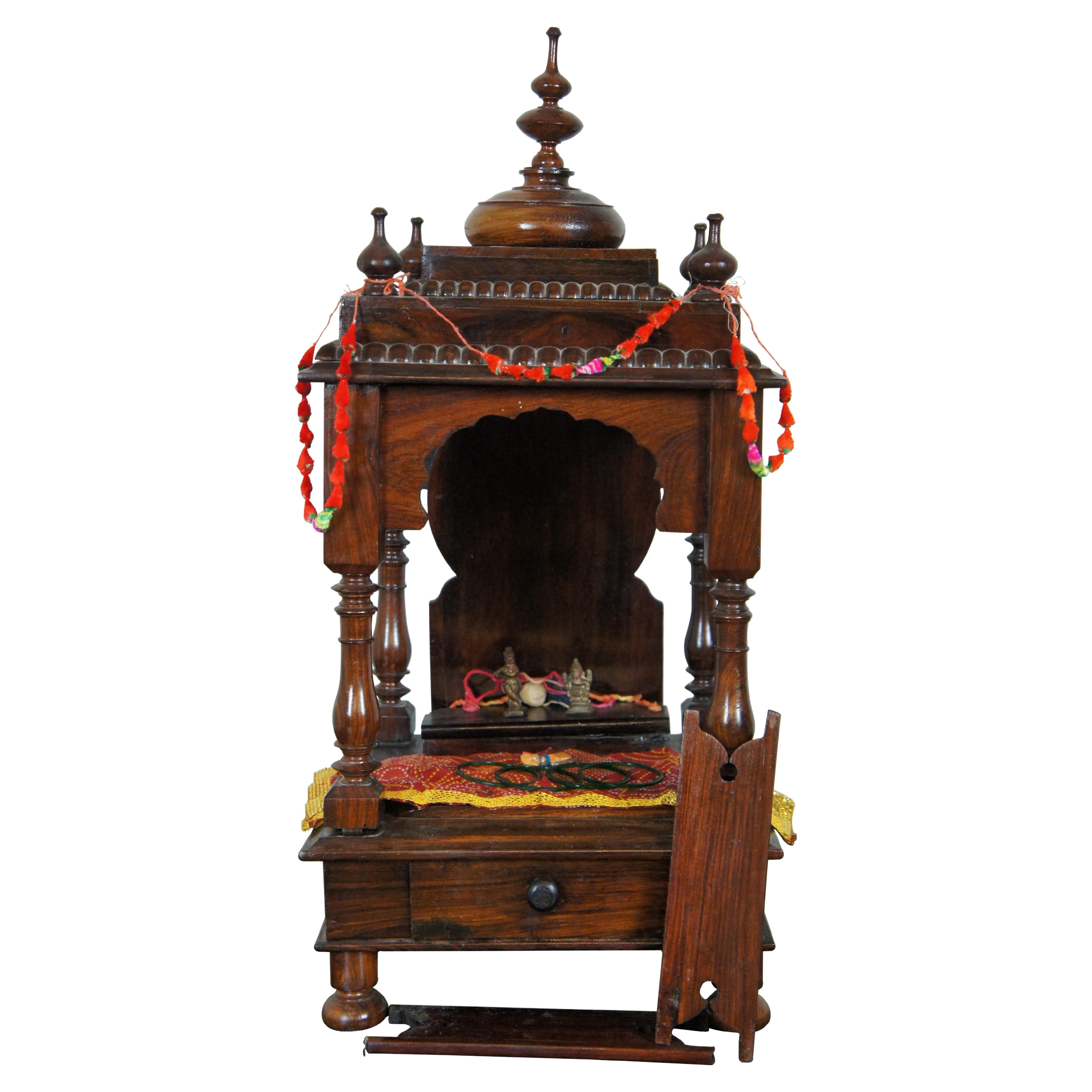 Vintage Rosewood Pavitra Pooja Mandir Home Temple Prayer Worship Altar ...