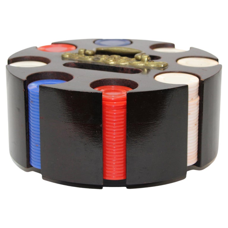 Vintage Rotating Gambling Chip Holder For Sale at 1stDibs