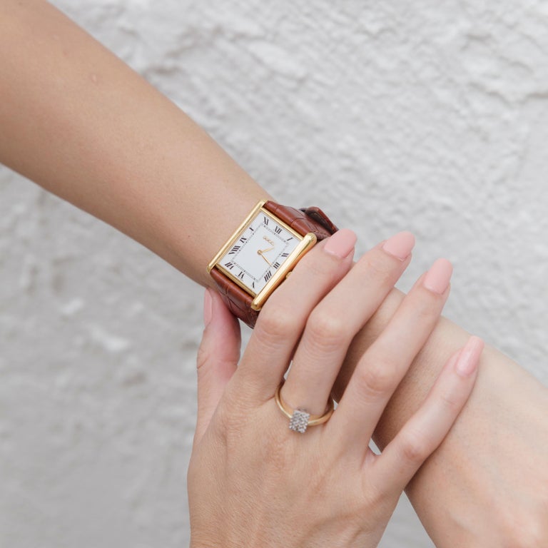 Vintage Round Brilliant Cut Diamond Grain Set Cluster Ring in 9 Carat ...