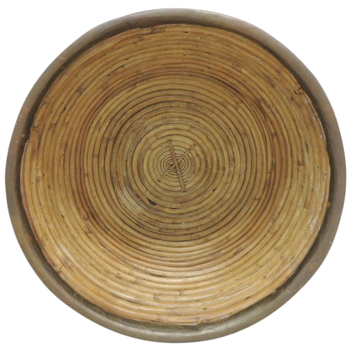 Vintage Round Green And Gold Florentine Serving Tray At 1stdibs