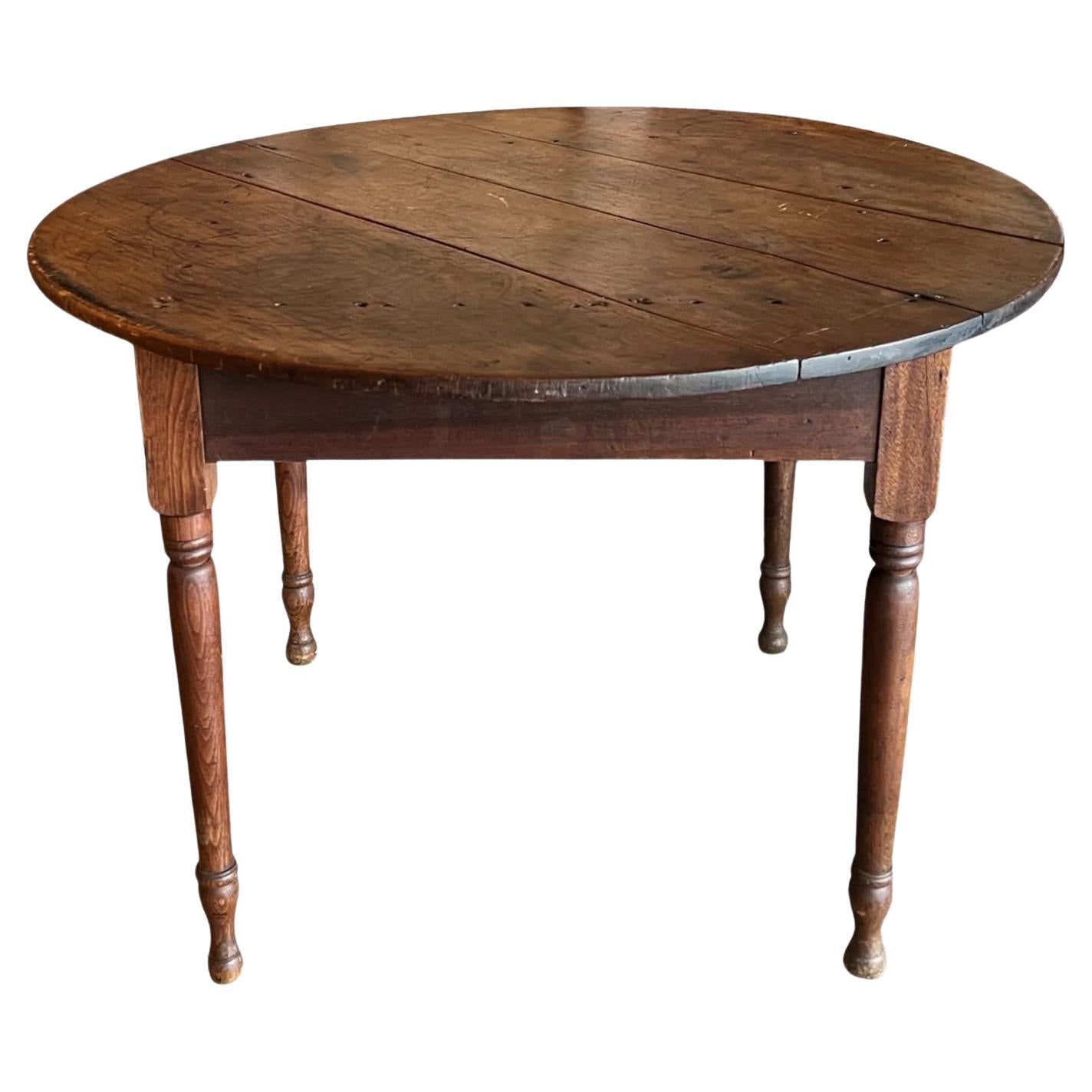 Vintage Round French Country Table at 1stDibs