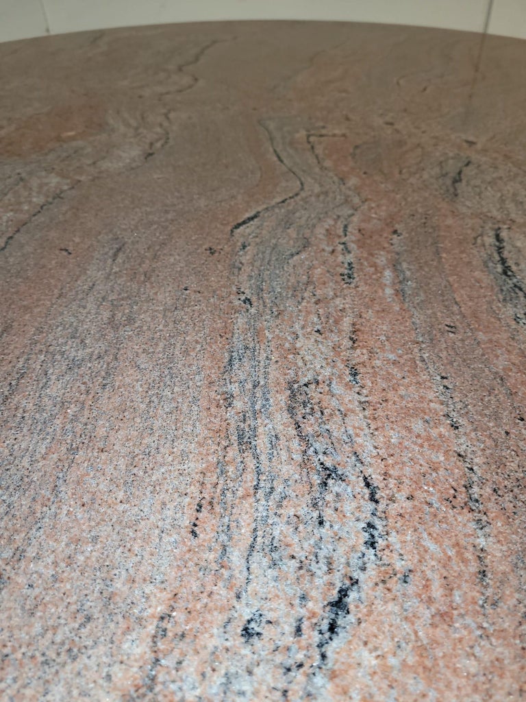 Vintage Round Granite Center Table, 1970s For Sale at 1stDibs