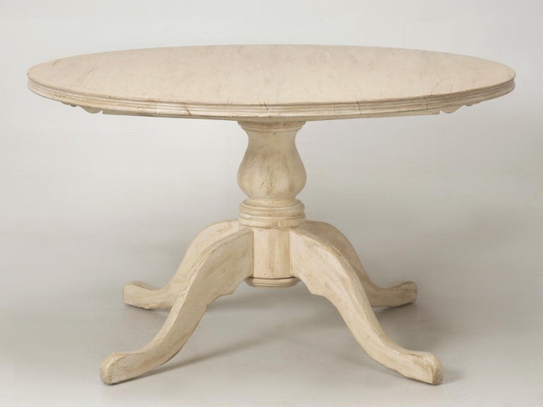 Custom Built White Oak 52" Round Table at 1stDibs