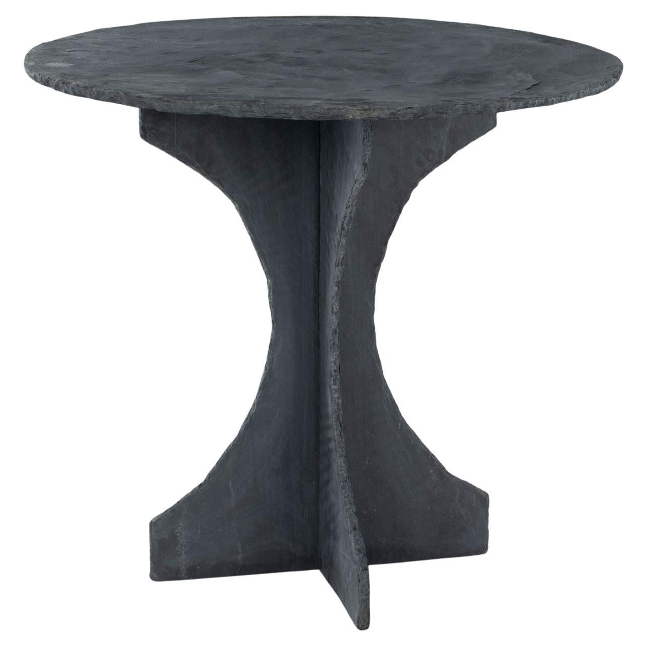 Vintage Round Slate Table at 1stDibs