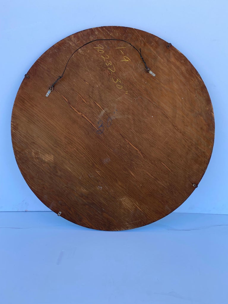 Vintage Round Wall Mirror For Sale at 1stDibs