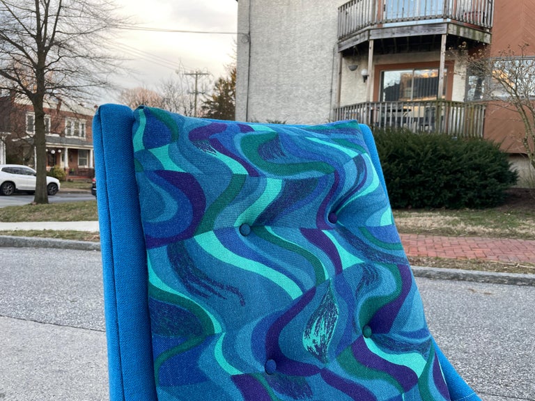 Vintage Rowe Furniture Psychedelic Midcentury High Back Lounge Chair ...