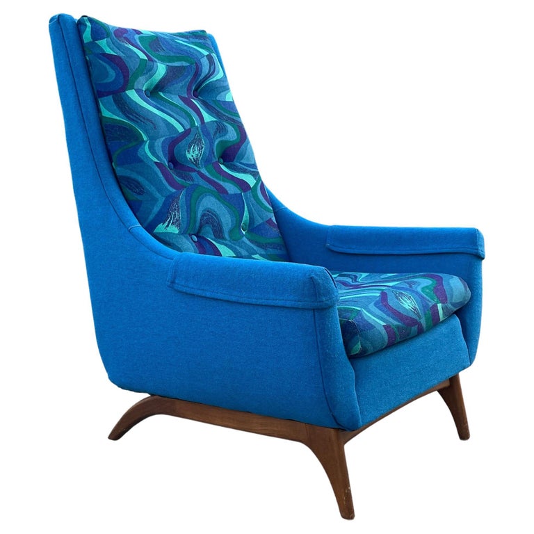 Vintage Rowe Furniture Psychedelic Midcentury High Back Lounge Chair ...