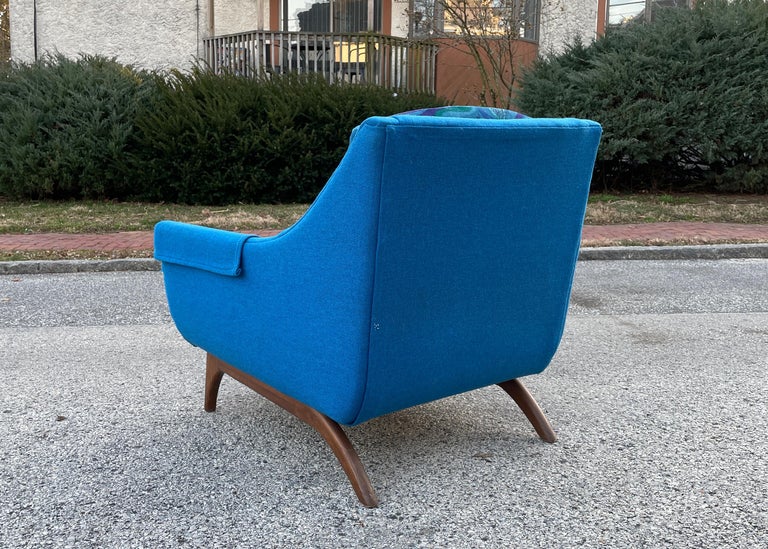 Vintage Rowe Furniture Psychedelic Midcentury Low Back Lounge Chair For ...
