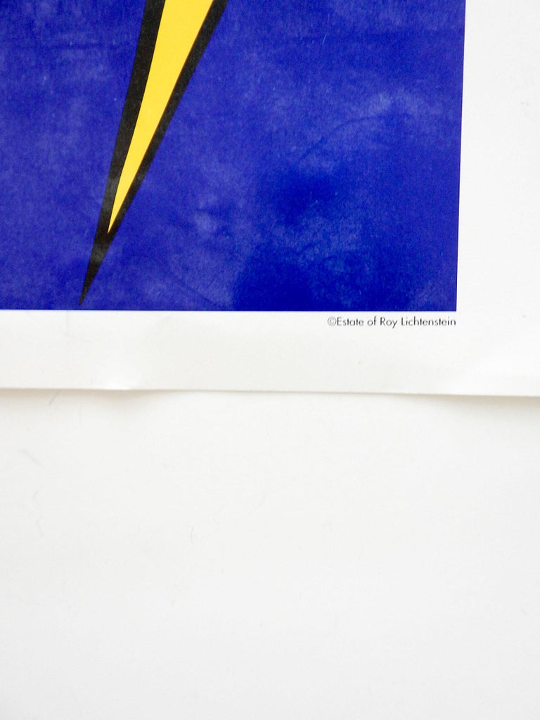 Vintage Roy Lichtenstein Lightening Bolt Pop Art Print For Sale at 1stDibs