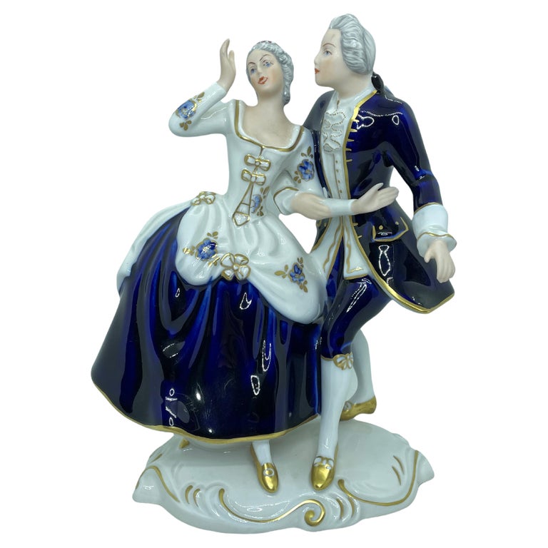 Vintage Royal Dux Porcelain Figurine Dancing Couple, Bohemia, 1960s For Sale at 1stDibs