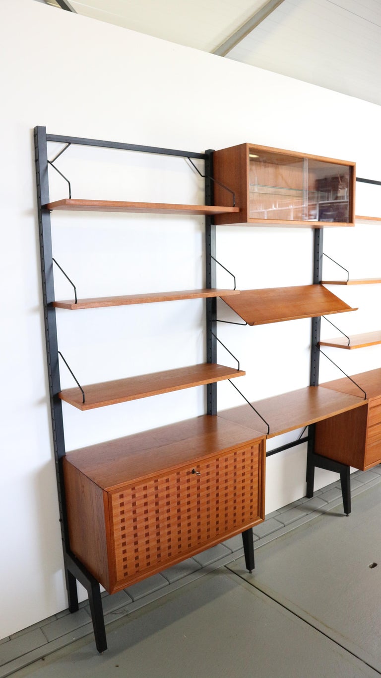 Vintage Royal System Modular free standing Wall Unit by Poul Cadovius ...
