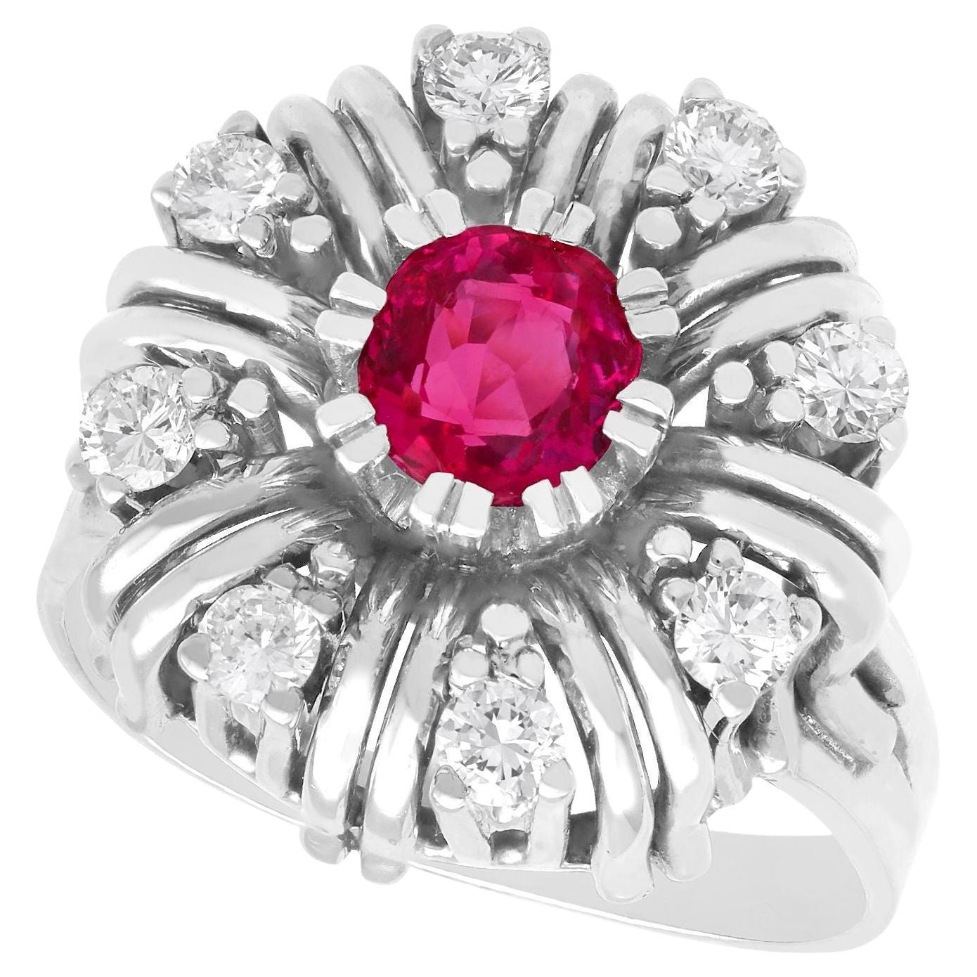 Vintage Diamond and Ruby Ring by Sterlé, circa 1950 For Sale at 1stDibs