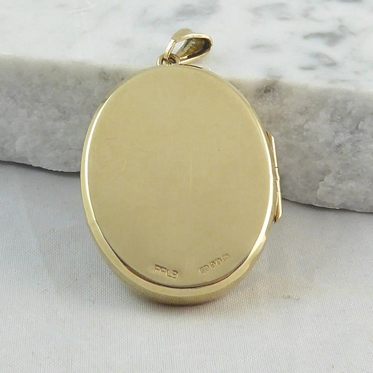 Vintage Ruby Diamond Locket, Yellow Gold, circa 1990s at 1stDibs