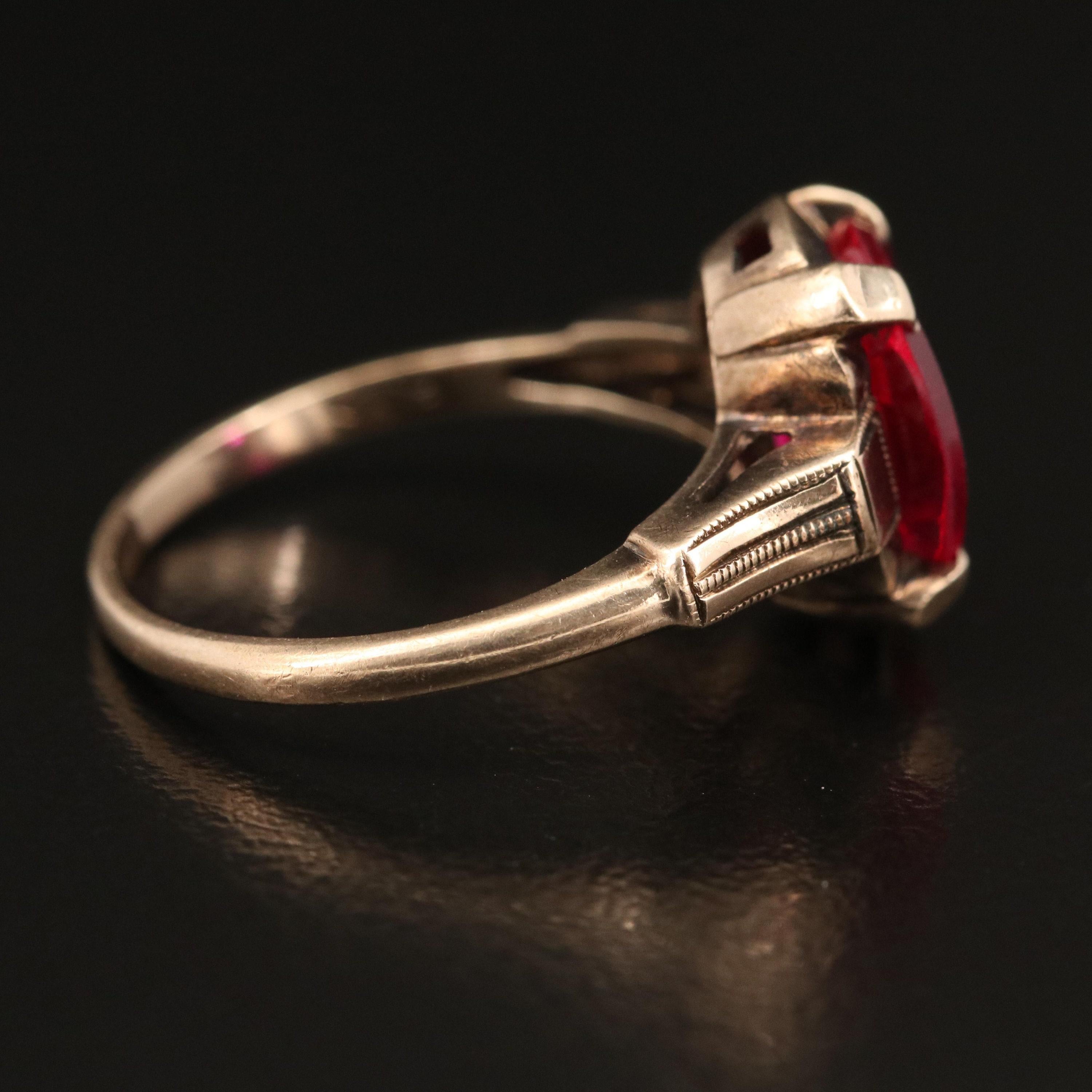 Customizable Vintage Ruby Engagement Ring Victorian Ruby Rose Gold ...