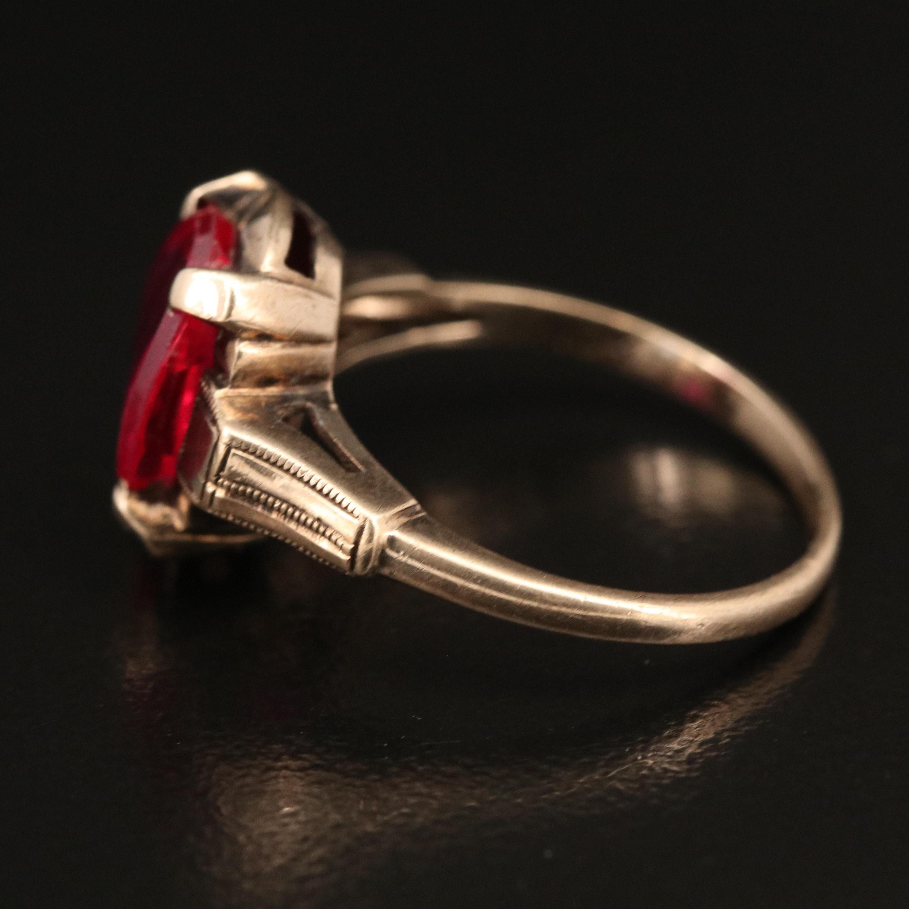 Customizable Vintage Ruby Engagement Ring Victorian Ruby Rose Gold ...