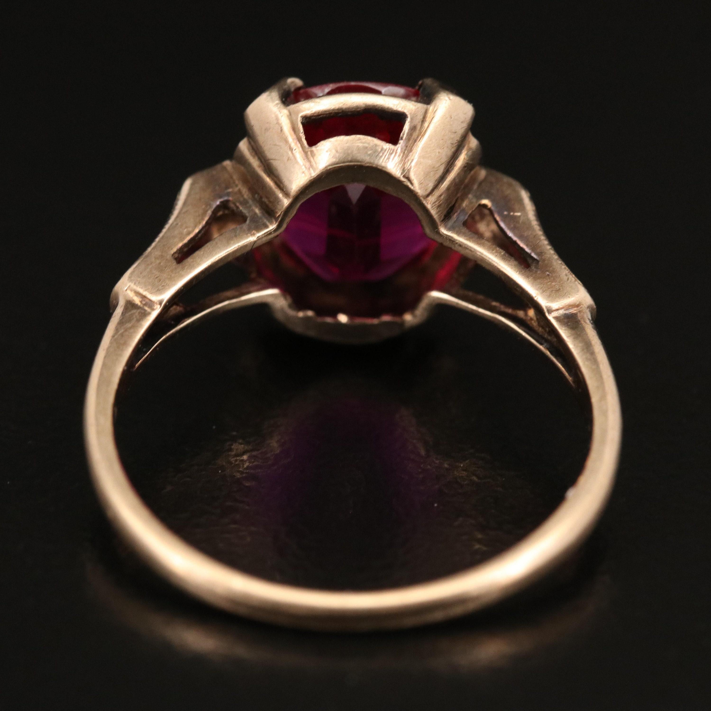 Customizable Vintage Ruby Engagement Ring Victorian Ruby Rose Gold ...