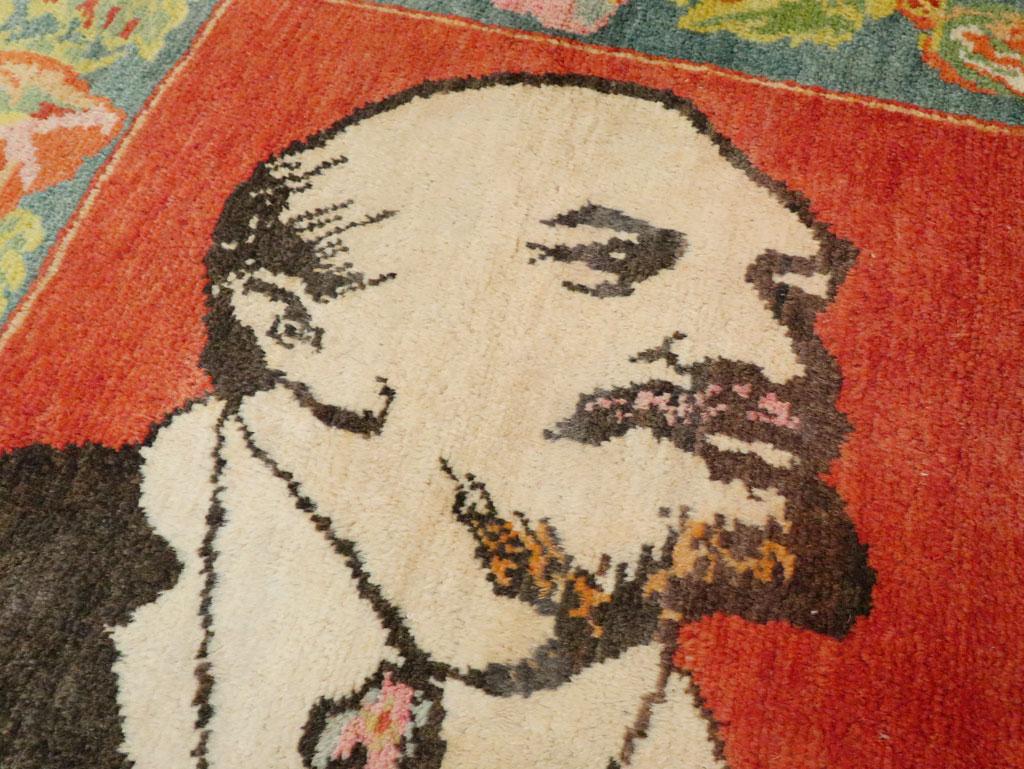 Vintage Russian Karabagh Vladimir Lenin Rug at 1stDibs | lenin carpet