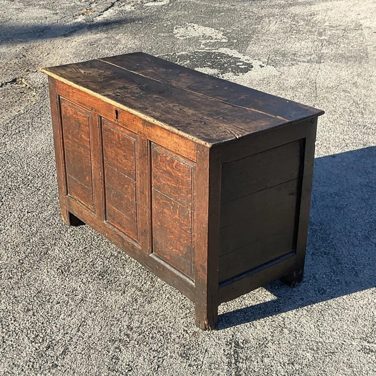 Vintage Rustic 19th Century Blanket Chest For Sale at 1stDibs