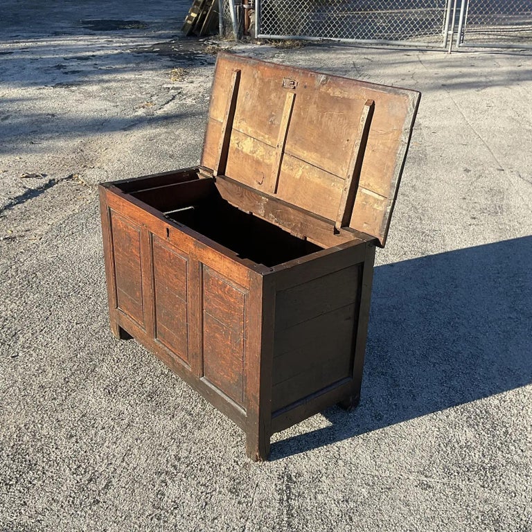 Vintage Rustic 19th Century Blanket Chest For Sale at 1stDibs