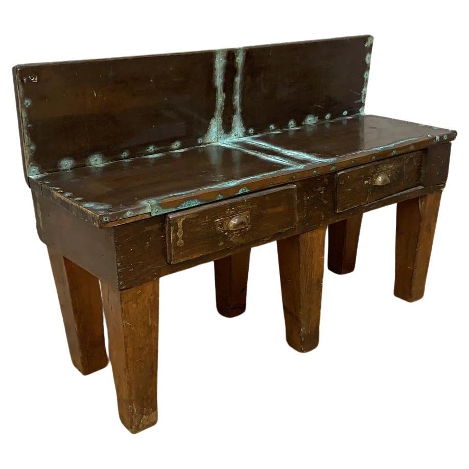 Kilim Covered Bench at 1stDibs | rug covered bench