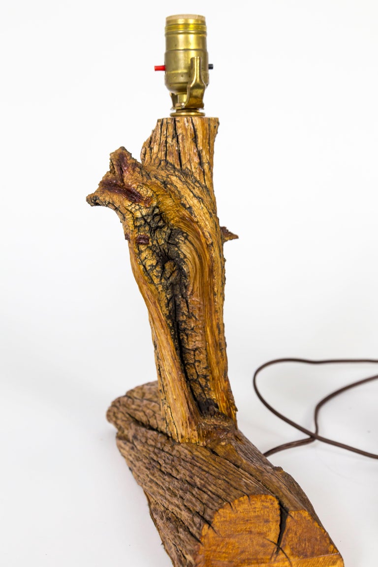 Vintage Rustic Branch Table Lamps 'Pair' For Sale at 1stDibs