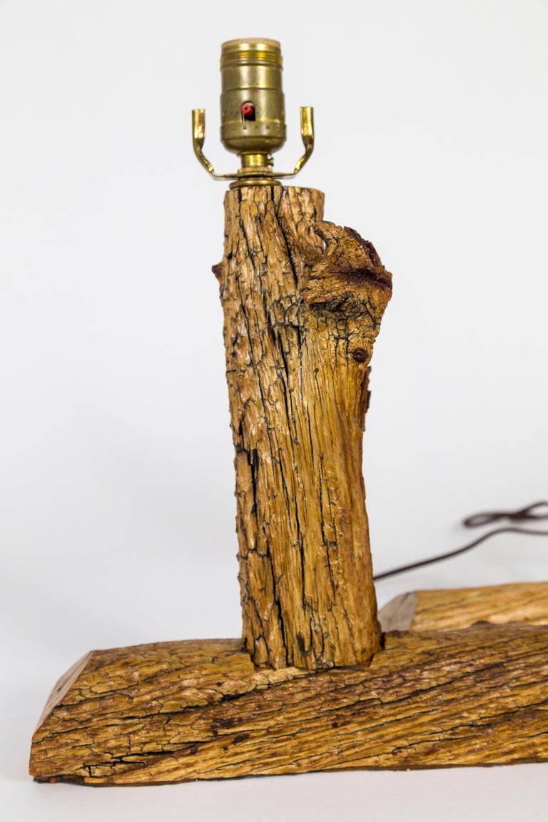 Vintage Rustic Branch Table Lamps 'Pair' For Sale at 1stDibs
