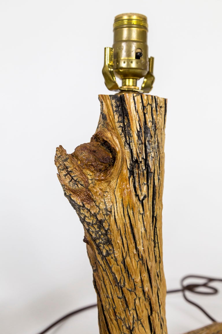Vintage Rustic Branch Table Lamps 'Pair' For Sale at 1stDibs