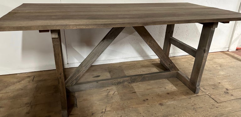 Vintage Rustic Farm or Work Table For Sale at 1stDibs