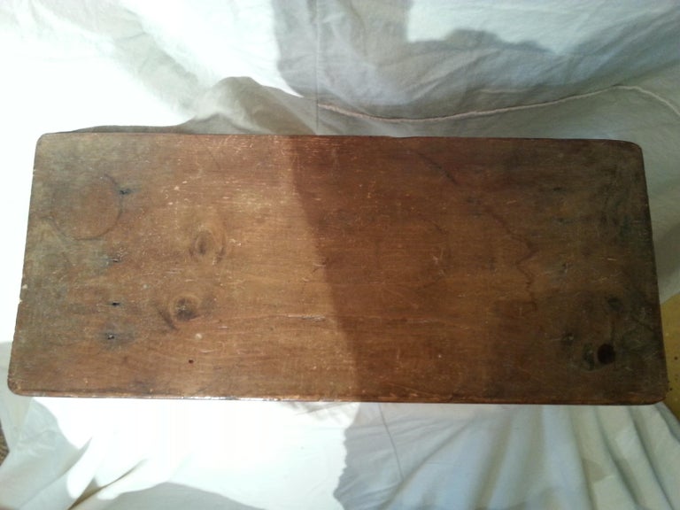 Vintage Rustic Pine Stool For Sale at 1stDibs