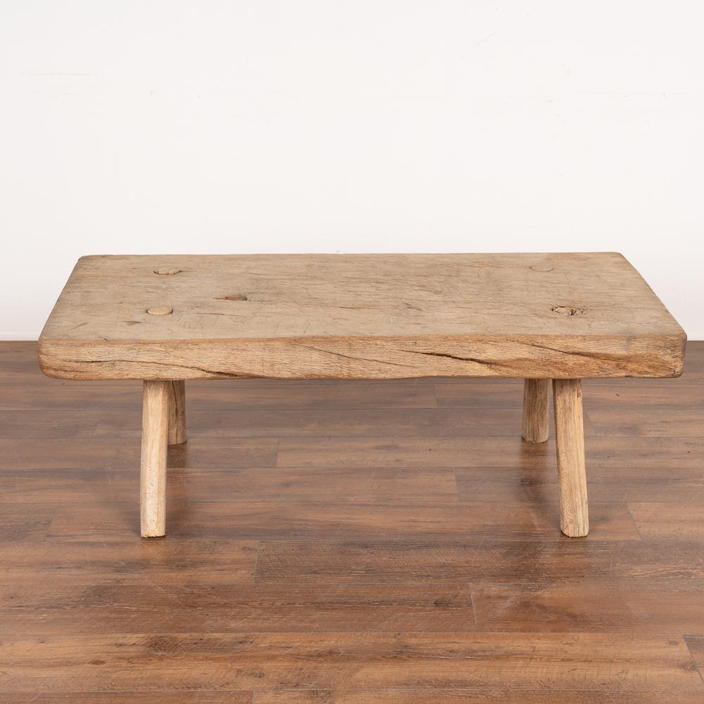 Vintage Rustic Slab Wood Coffee Table, circa 1900s For Sale at 1stDibs