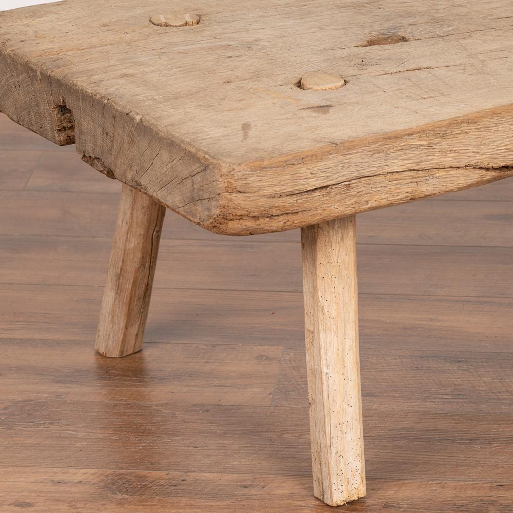Vintage Rustic Slab Wood Coffee Table, circa 1900s For Sale at 1stDibs