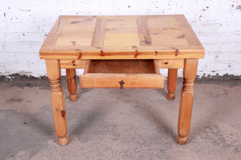 Vintage Rustic Solid Pine Writing Desk at 1stDibs