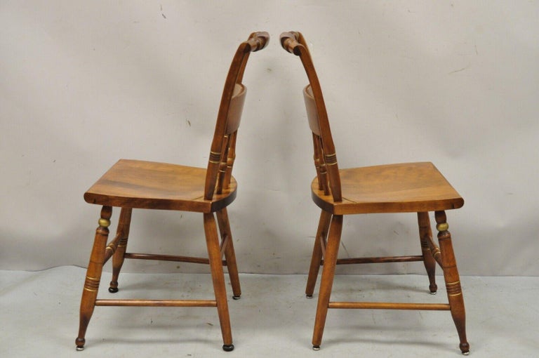 Vintage S. Bent Bros Maple Wood Hitchcock Colonial Style Chairs, a Pair ...