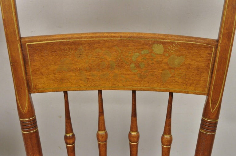 Vintage S. Bent Bros Maple Wood Hitchcock Colonial Style Chairs, a Pair ...