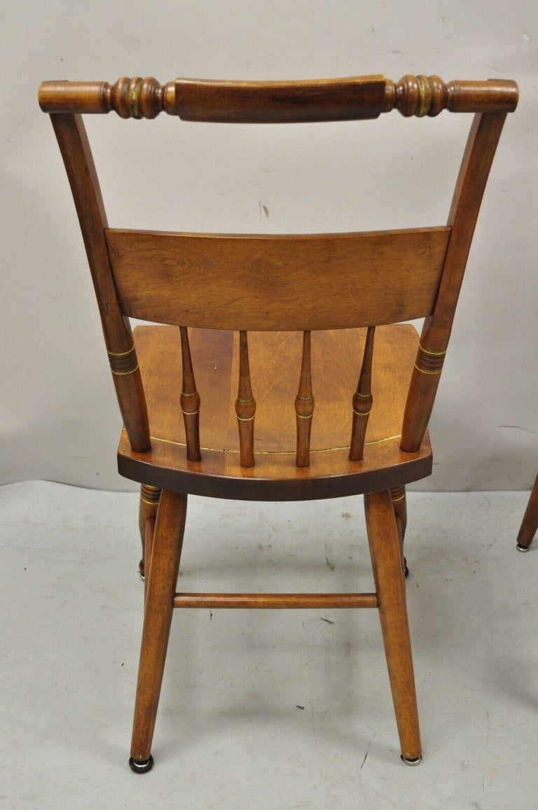 Vintage S. Bent Bros Maple Wood Hitchcock Colonial Style Chairs, a Pair ...