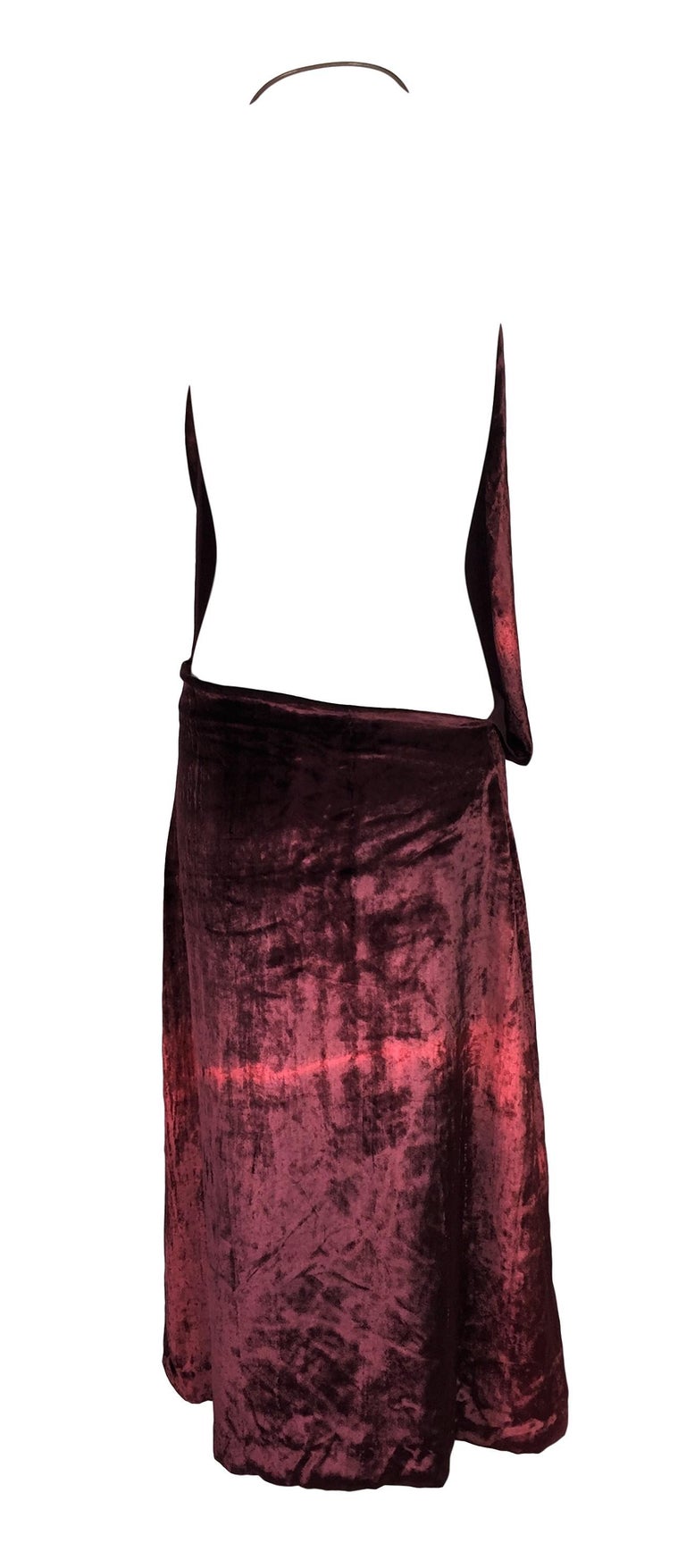 Vintage S/S 1997 Gucci by Tom Ford Runway Red Velvet Chain Strap ...