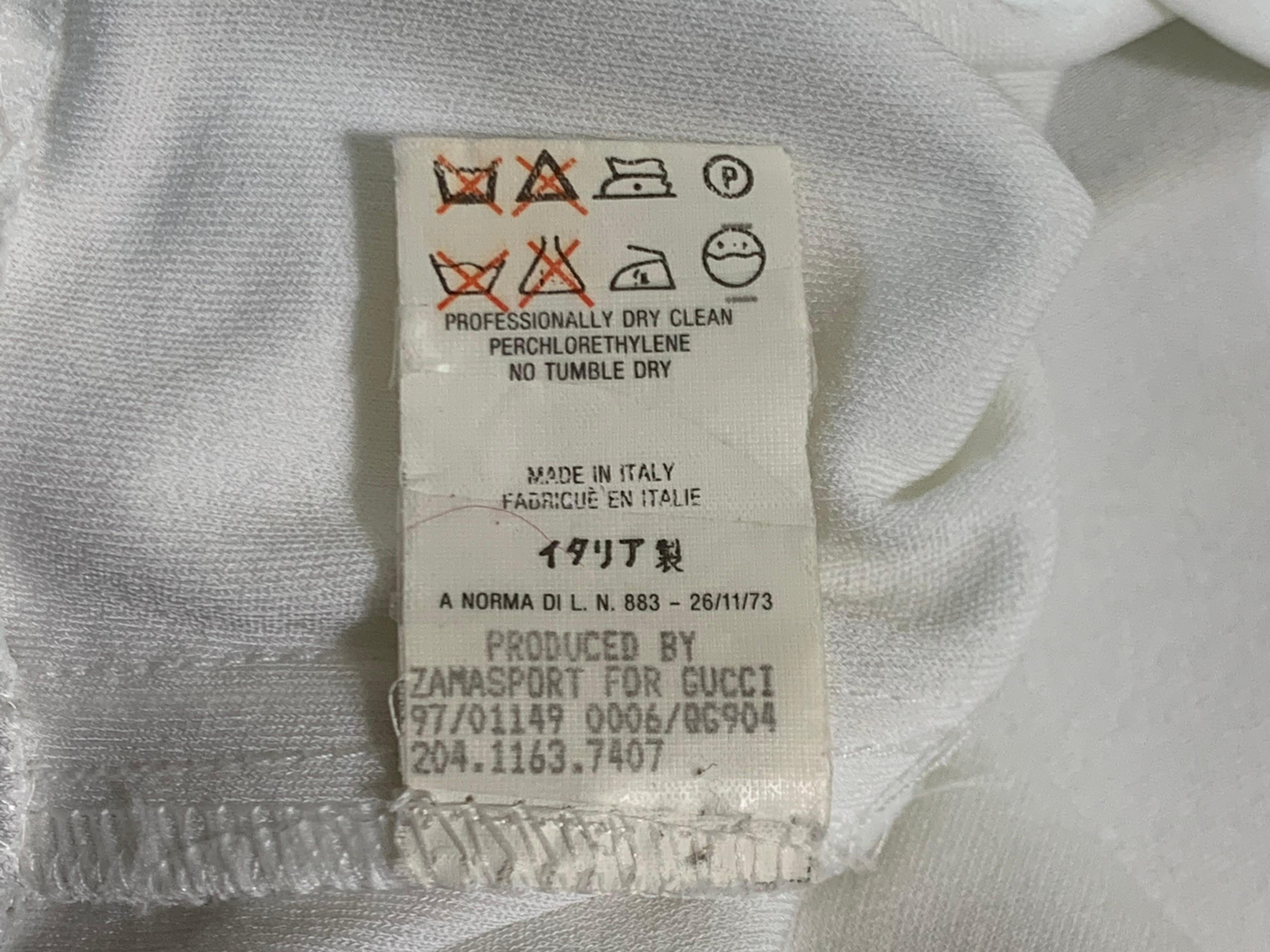 Vintage S/S 1998 Gucci by Tom Ford Semi-Sheer White Bodycon Mini Dress ...