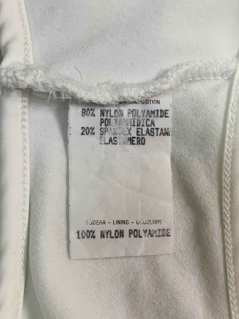 Vintage S/S 1998 Gucci Tom Ford White Cut-Out Gold Buckles Swimsuit For ...