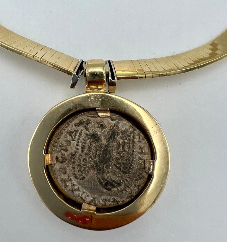 Vintage SAK Yellow Gold and Dimond Coin Collar Necklace style For Sale ...