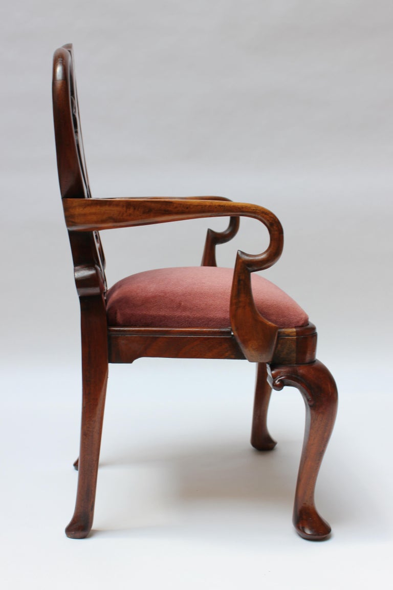 Vintage Salesman Sample / Miniature Queen Anne-Style English Arm Chair ...