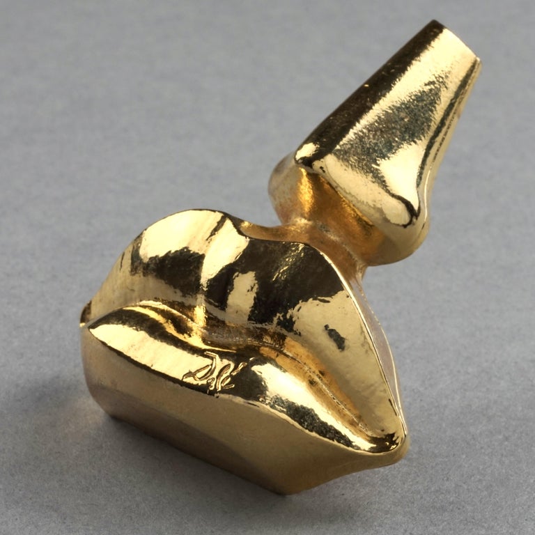 Vintage SALVADOR DALI Iconic Nose Lips Novelty Massive Brooch at ...