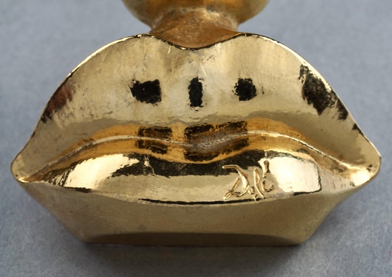 Vintage SALVADOR DALI Iconic Nose Lips Novelty Massive Brooch at ...