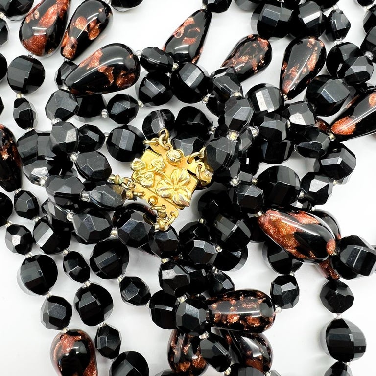 Vintage Sandor Goldstone Statement Necklace 1950s For Sale at 1stDibs
