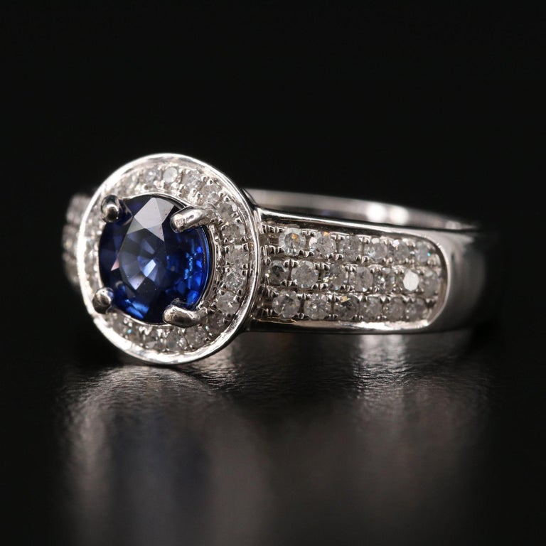 Customizable Vintage Sapphire Engagement Ring, Natural Sapphire Wedding ...