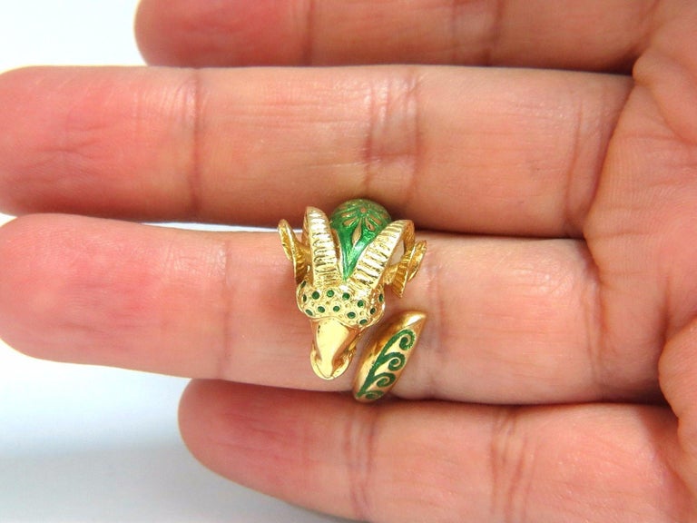 Vintage Satanic Ram Endless Ring 18 Karat at 1stDibs | satanic rings