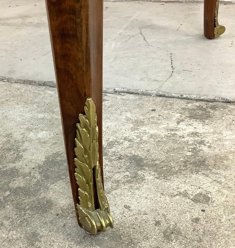 Vintage Scalloped Edge Dining Table with Two Leaves For Sale at 1stDibs