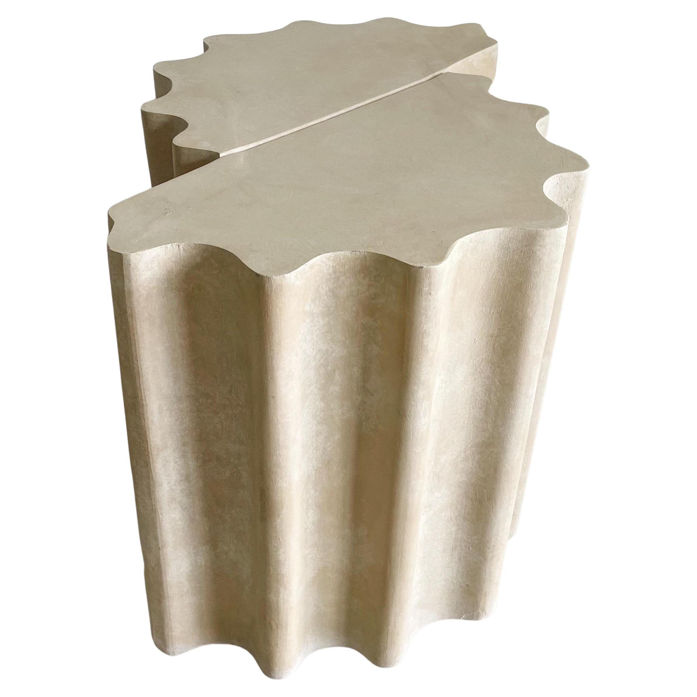 Vintage Scalloped Metal Low Table, Petite Coffee / Side, 20th Century ...